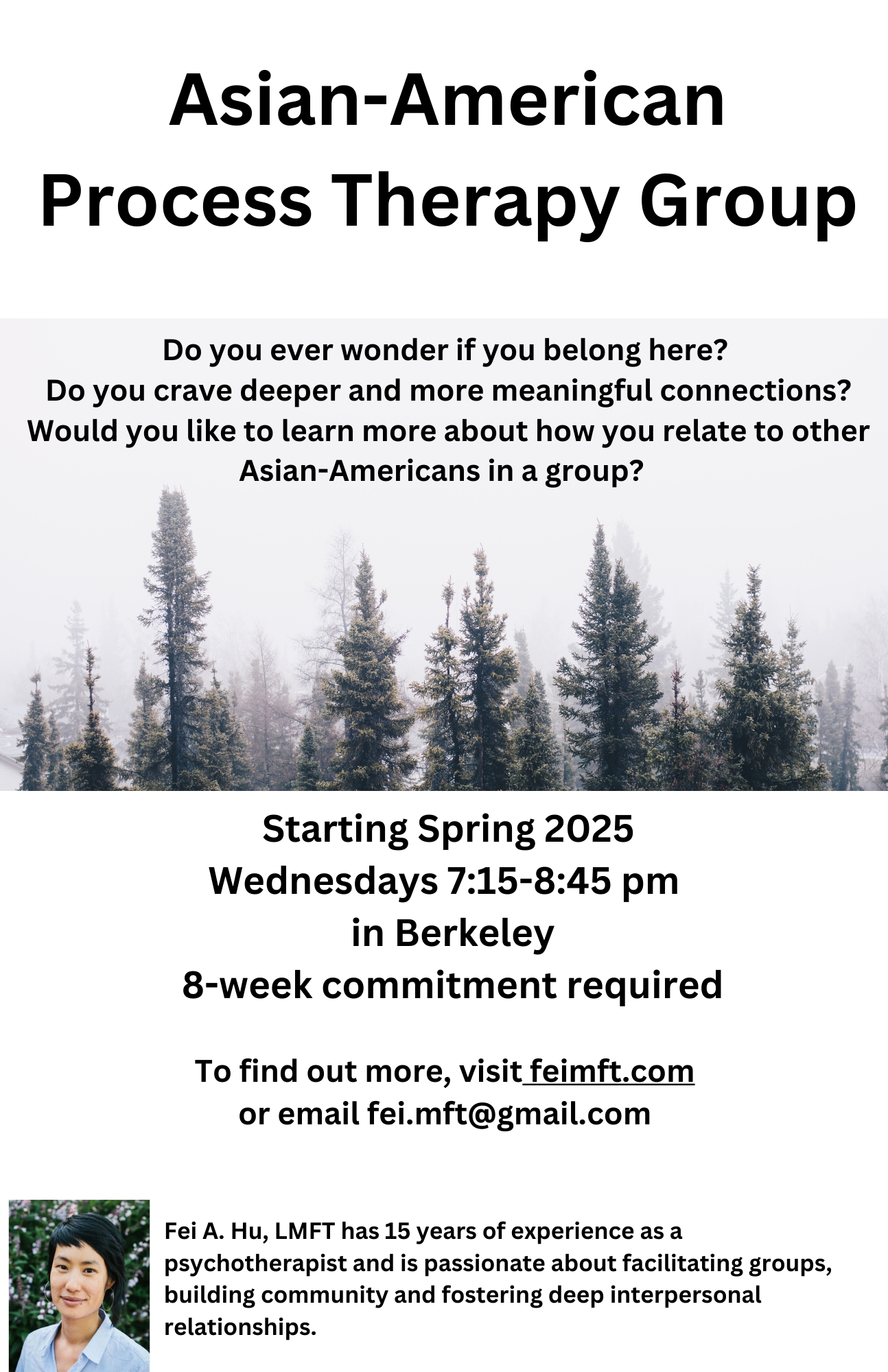 Group Therapy Offerings – Fei A. Hu, LMFT